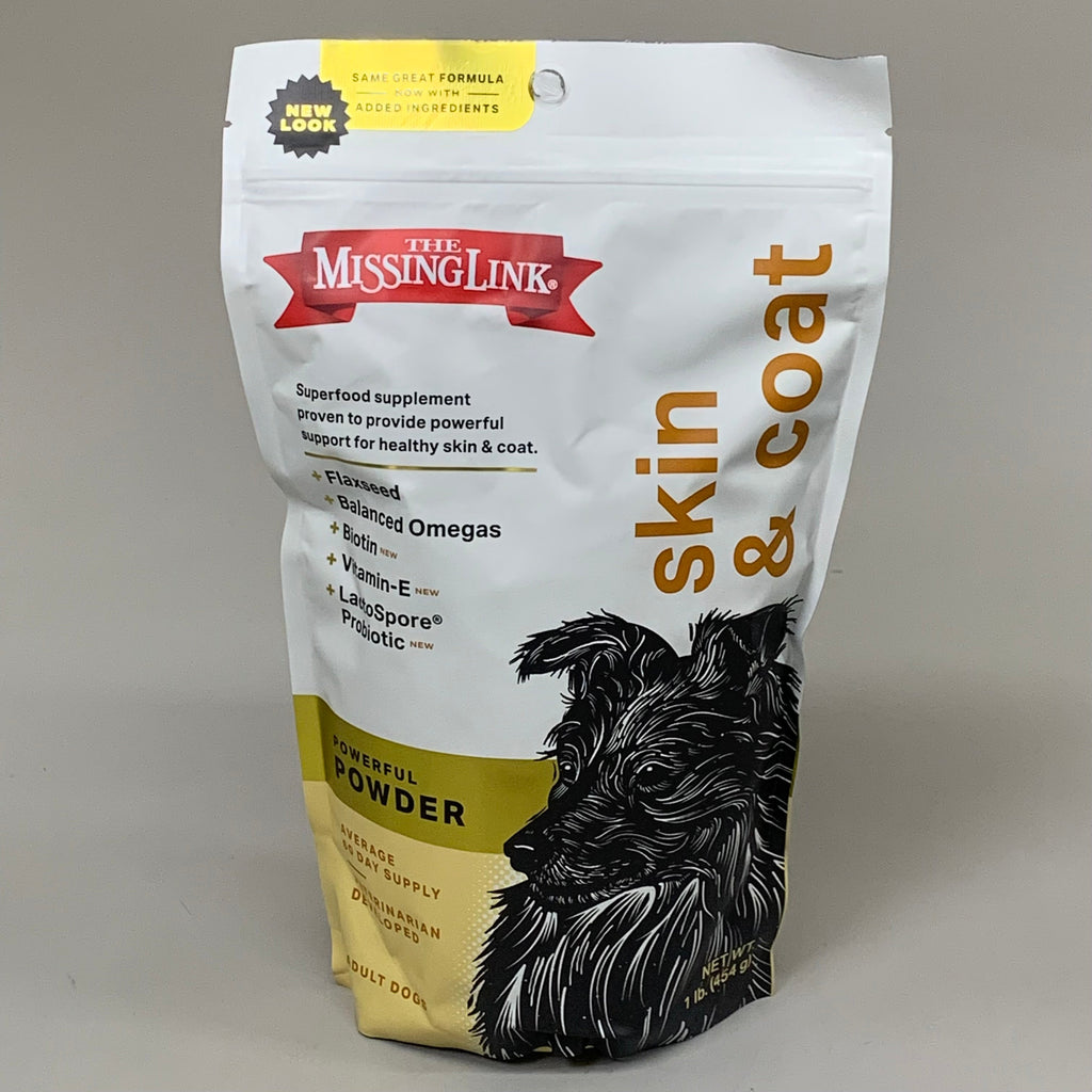 ZA@ THE MISSING LINK (2 PACK, 1 LB EACH) Skin & Coat Powder Dog Supple ...